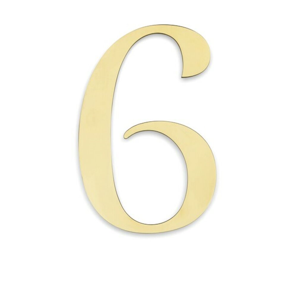 Habo Husnummer Century - Messing 6 - Kjell Nordhagen AS